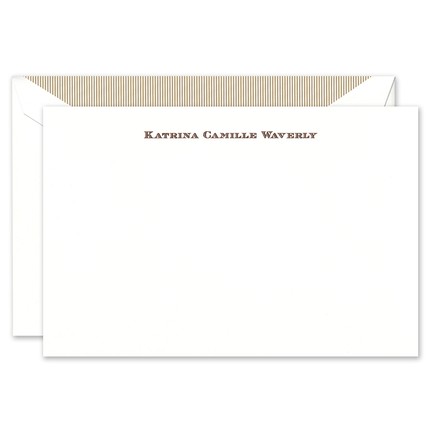 Simple Type White Flat Card | Fine Stationery