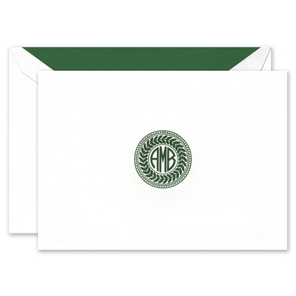 White Lettra Note Card | Fine Stationery