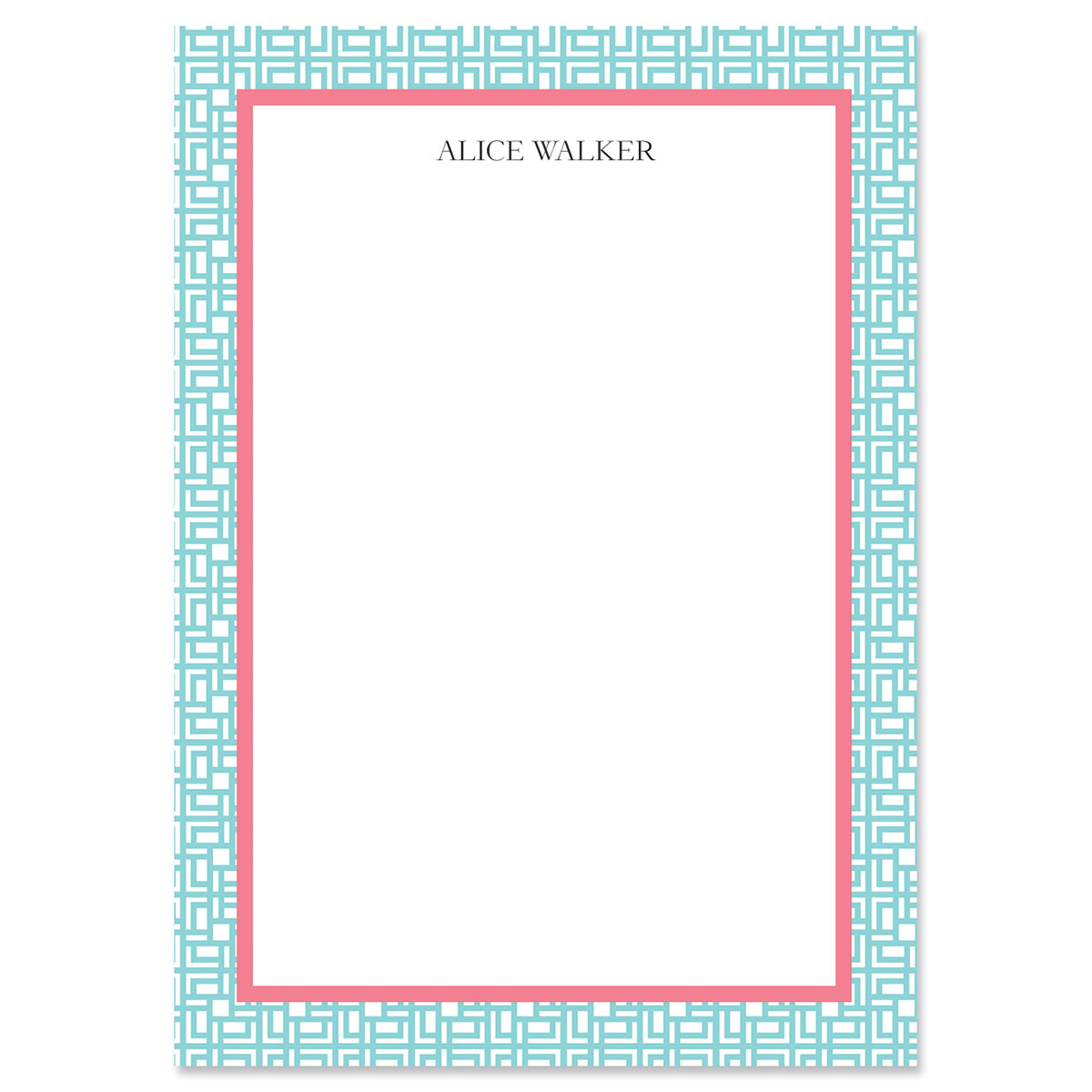 Blue Lattice Note Pad | Fine Stationery