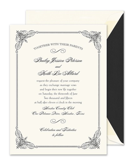 Vintage Frame Invitation | Fine Stationery