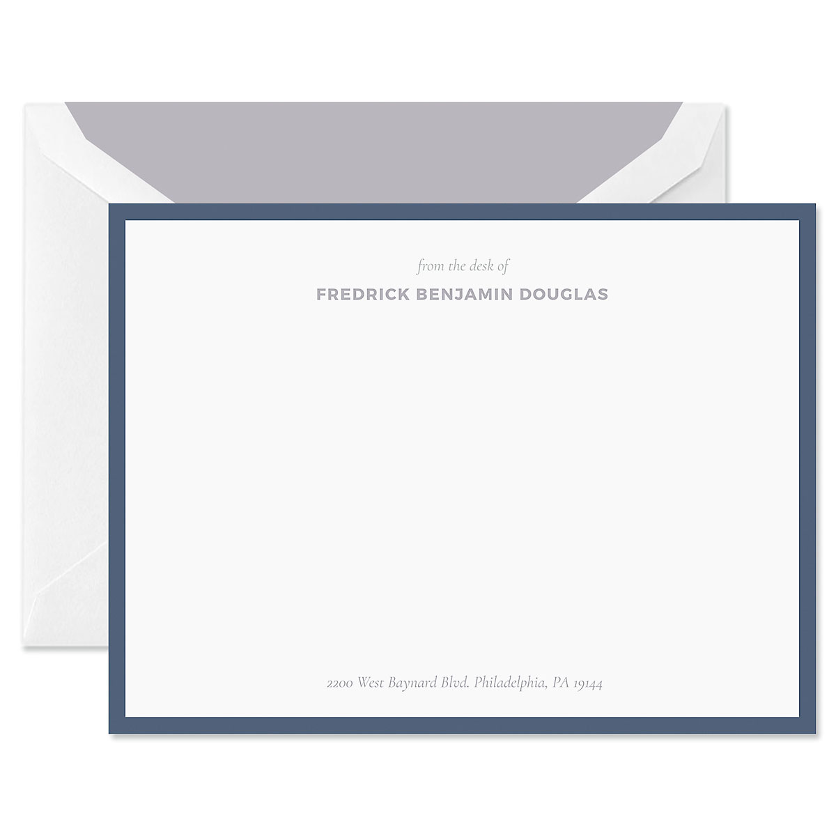 Regal Navy Flat Card 129362 | Fine Stationery