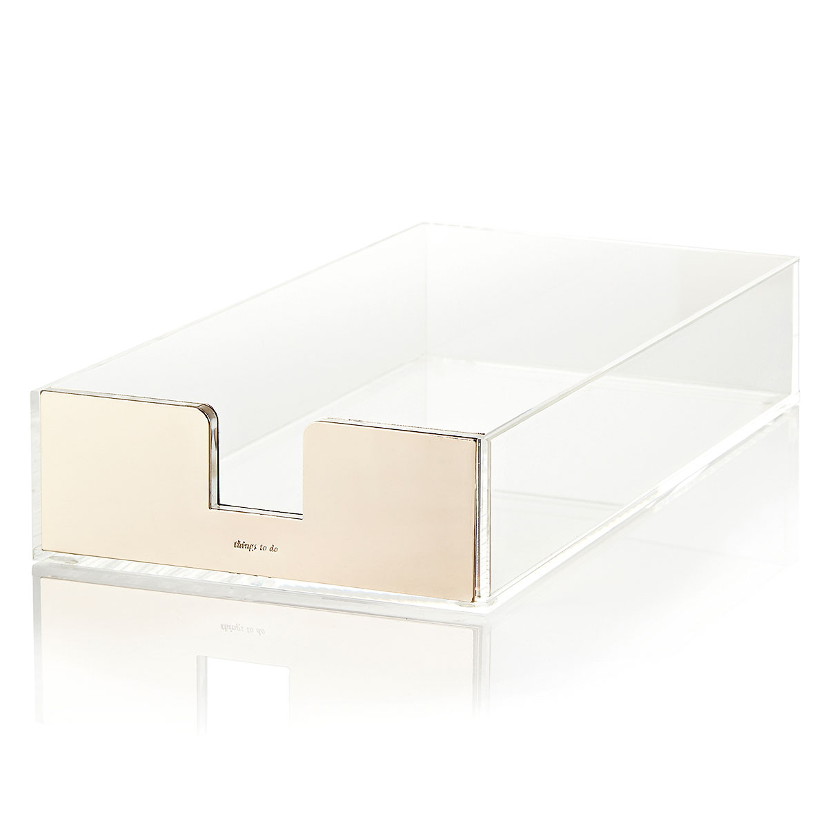 Gold Acrylic Letter Tray | Fine Stationery