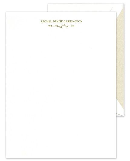 Leaf Garland Letterhead | Fine Stationery