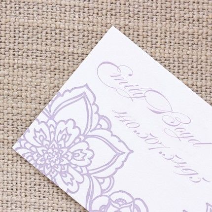 Purple Floral Calling Card | Fine Stationery