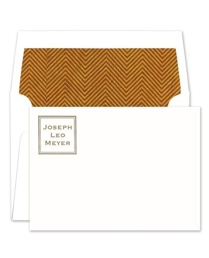 Square Name Flat Card | Fine Stationery