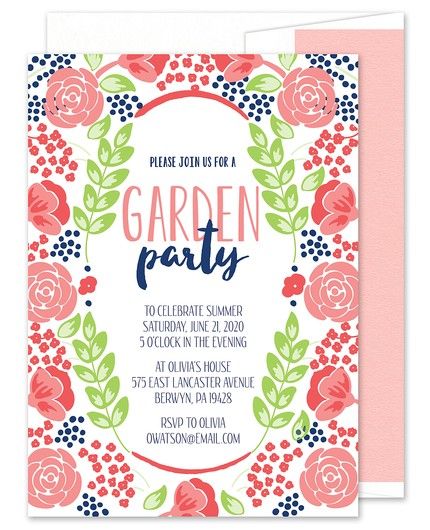 Garden Theme Invitations