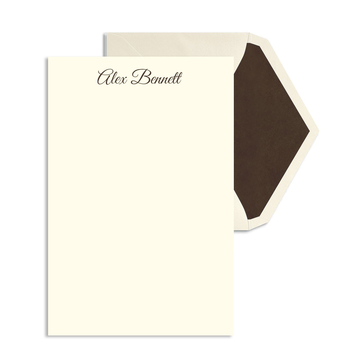 Ecru Modern Letter Sheet | Fine Stationery