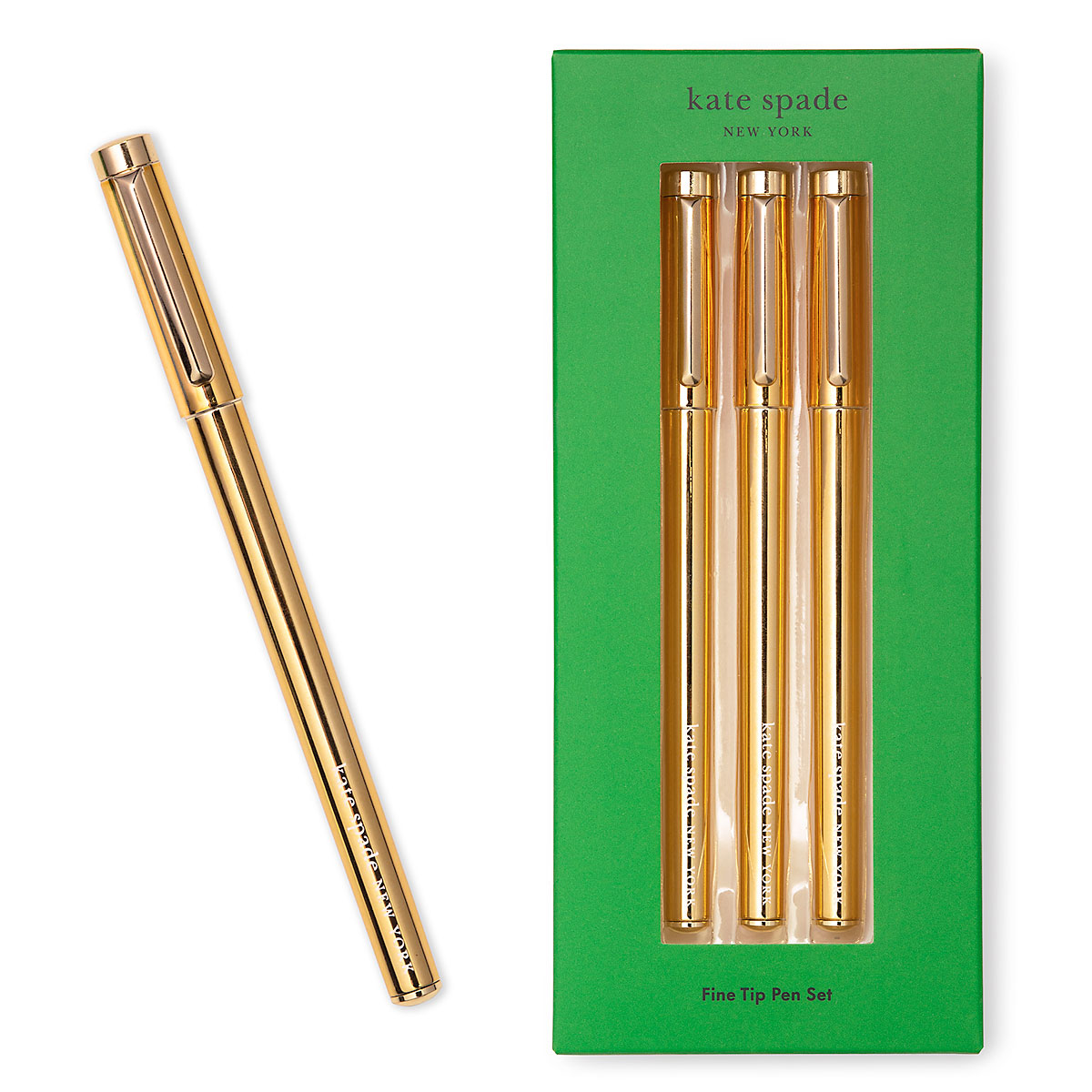 Gold Fine Tip Pen Set | Fine Stationery