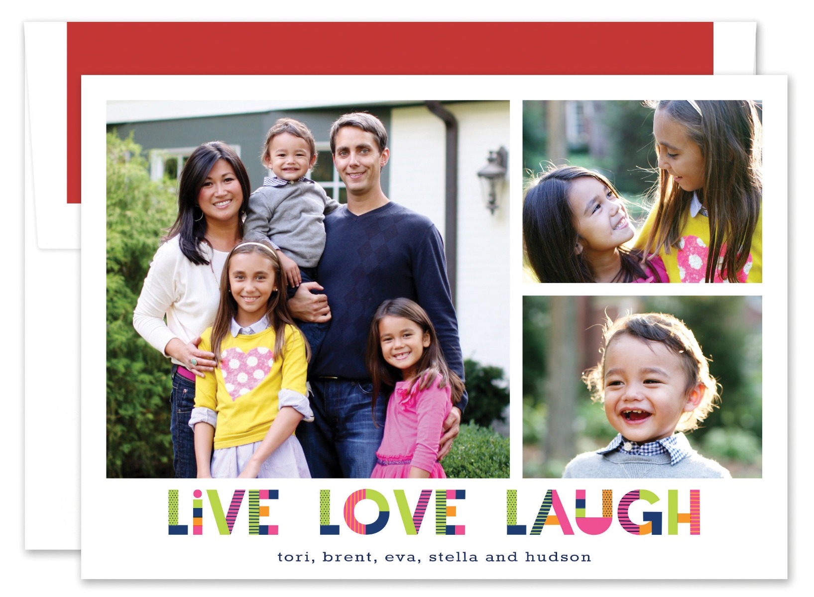 Upbeat Live Love Laugh Photo Card | Fine Stationery