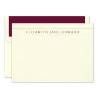 Personalized Flat Note Cards Cards | Fine Stationery