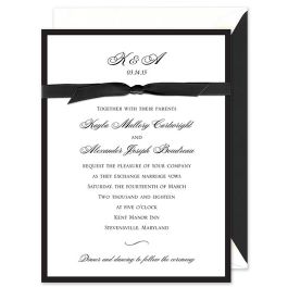 Black Border Invitation | Fine Stationery