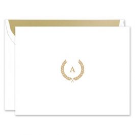 Varsity Wreath Note Card | Fine Stationery