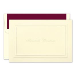 Embossed Ivory Note Card | Fine Stationery