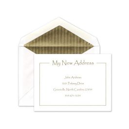 New Address Flat Card | Fine Stationery