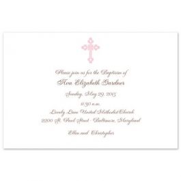 Pink Cross Invitation | Fine Stationery