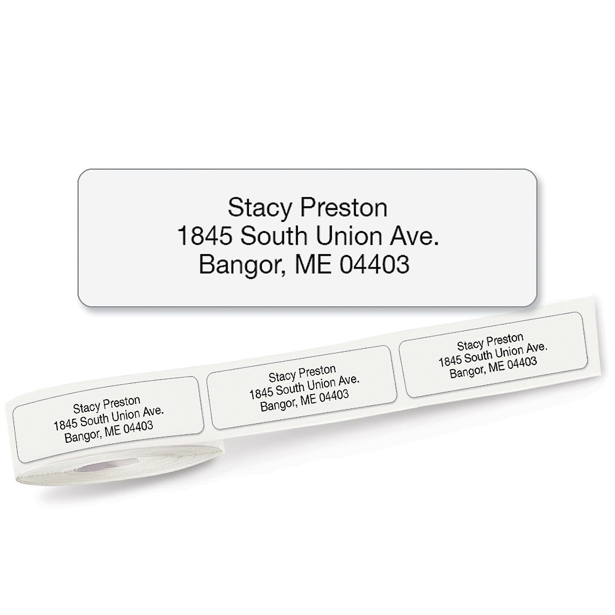 Clear Standard Rolled Return Address Labels | Fine Stationery
