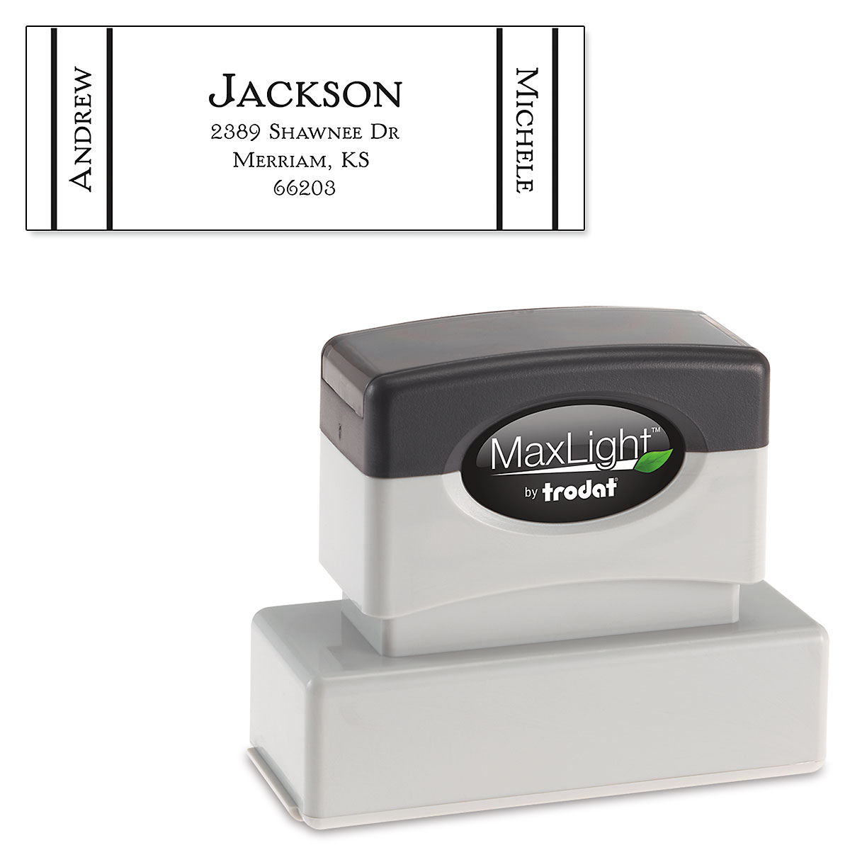 Side Show-Large Custom Address Stamp | Fine Stationery