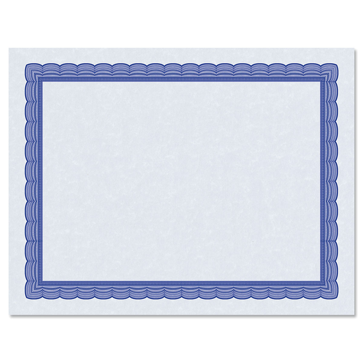 Executive Blue Certificate on Blue Parchment - Set of 100 | Fine Stationery