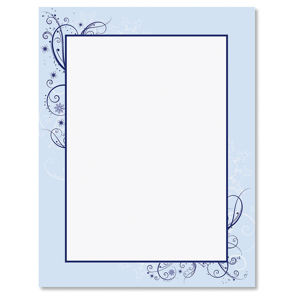 Frosted Glimmer Frame Letter Papers | Fine Stationery