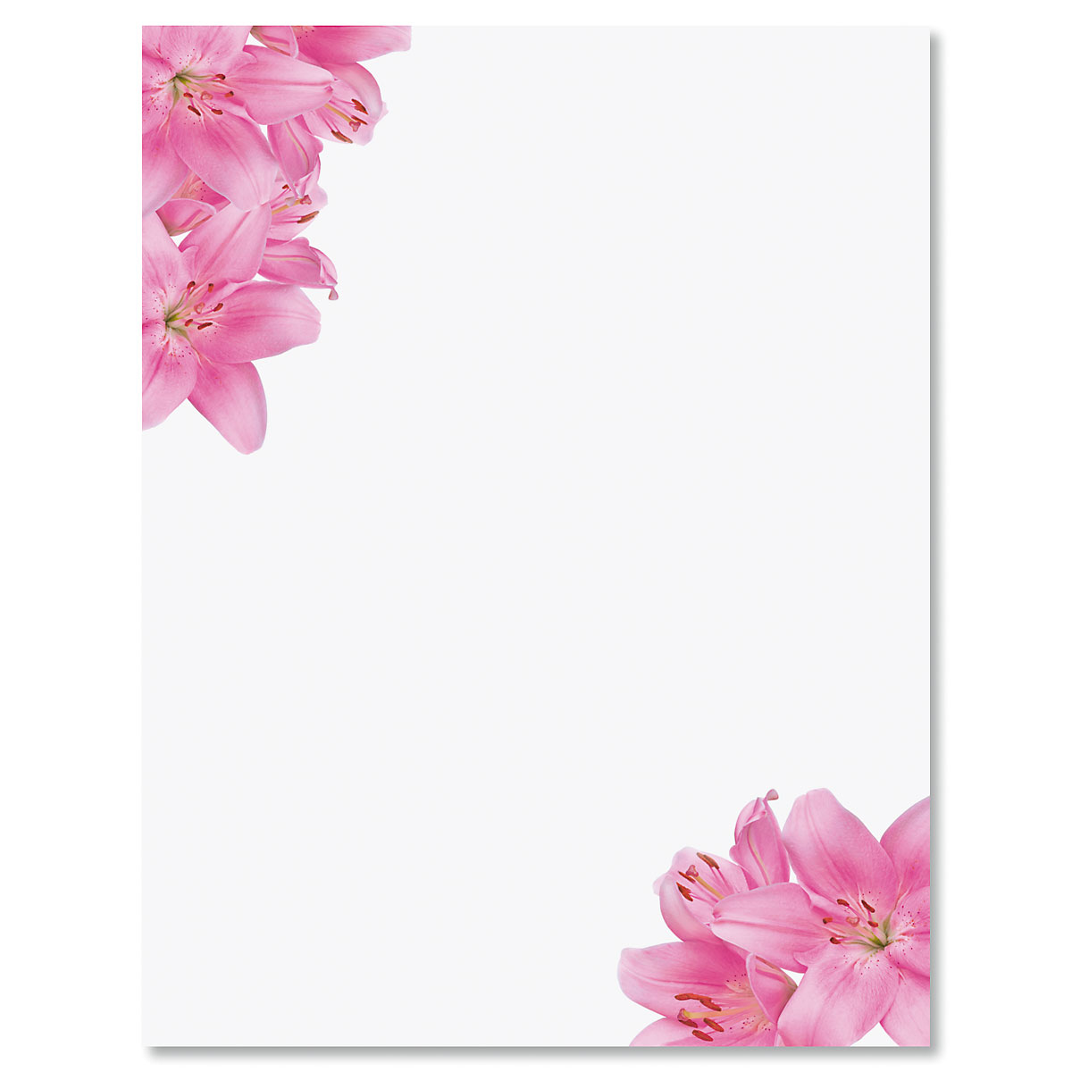 Pink Lilies Letter Papers | Fine Stationery