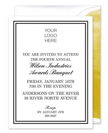 Custom Logo Invitation | Fine Stationery
