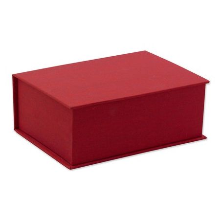 Red Silk Stationery Box | Fine Stationery