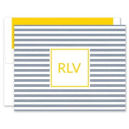 Rope Stripe Note Card | Fine Stationery