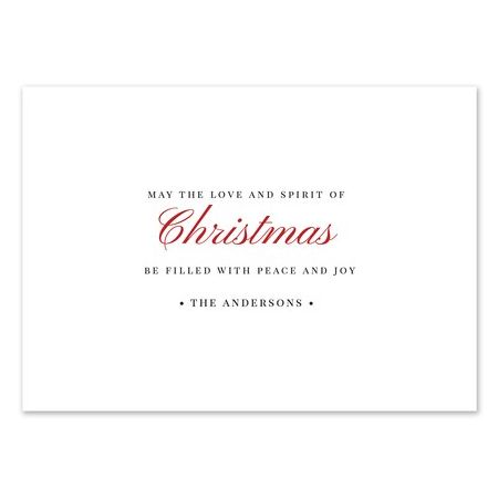 Crimson Border Photo Card | Fine Stationery