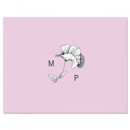 Poppy Monogram Note Cards | Fine Stationery