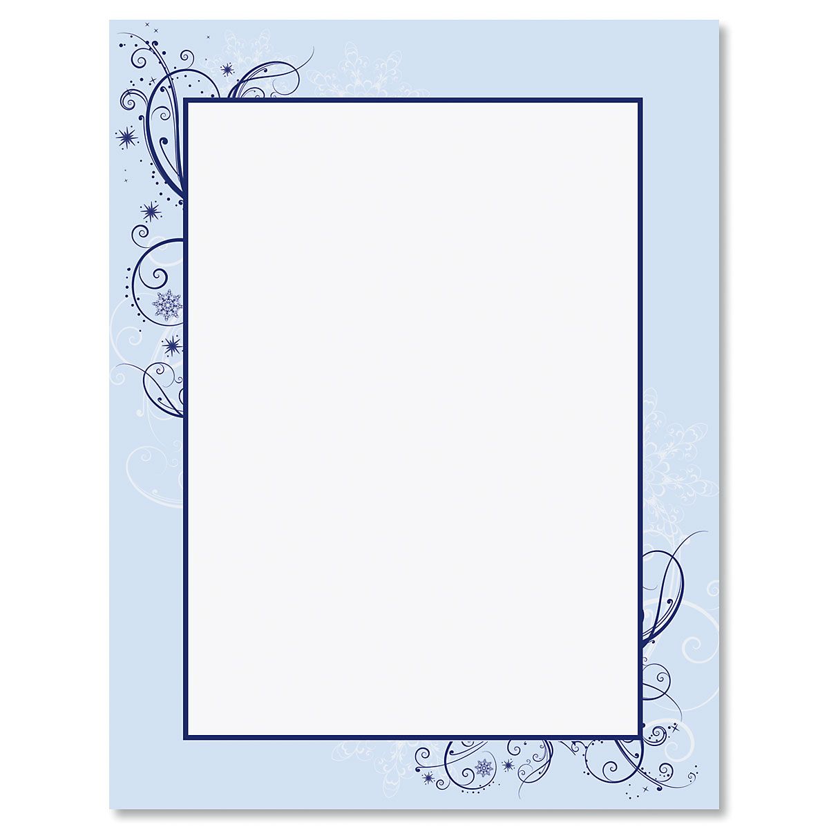 Frosted Glimmer Frame Letter Papers | Fine Stationery
