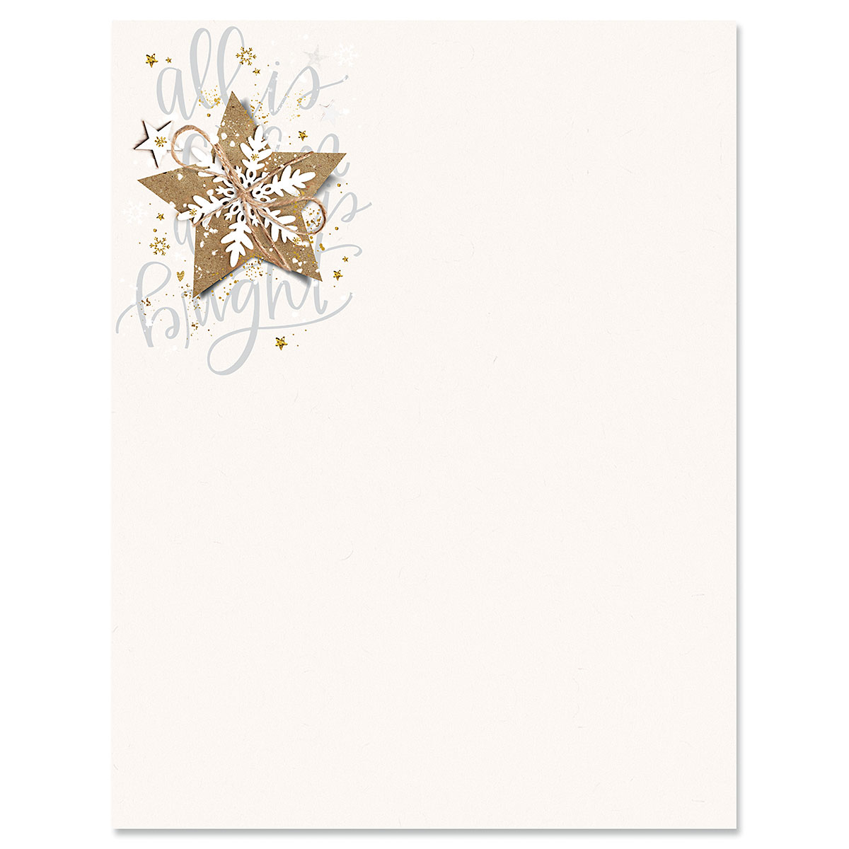 Christmas Star Letter Papers | Fine Stationery