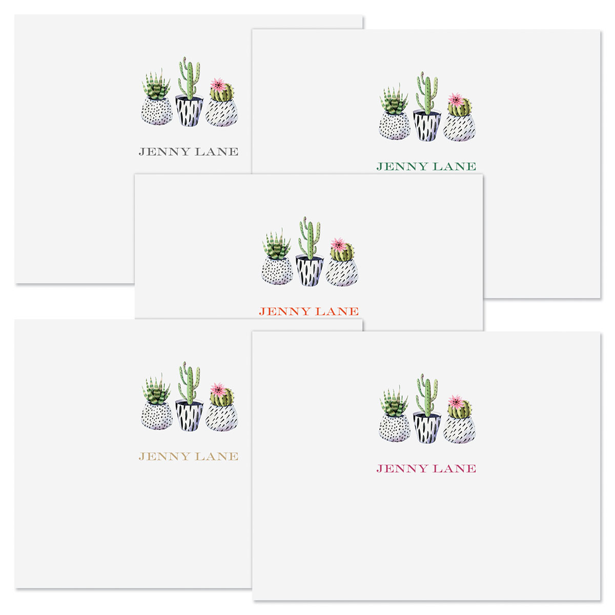 Mini Succulents Note Cards | Fine Stationery