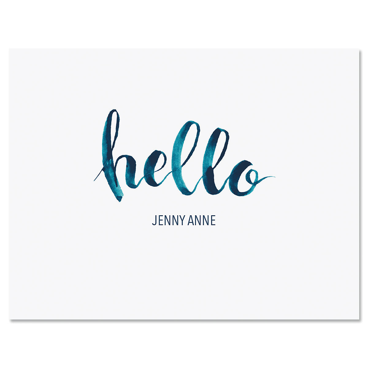Watercolor Hello Note Cards | Fine Stationery