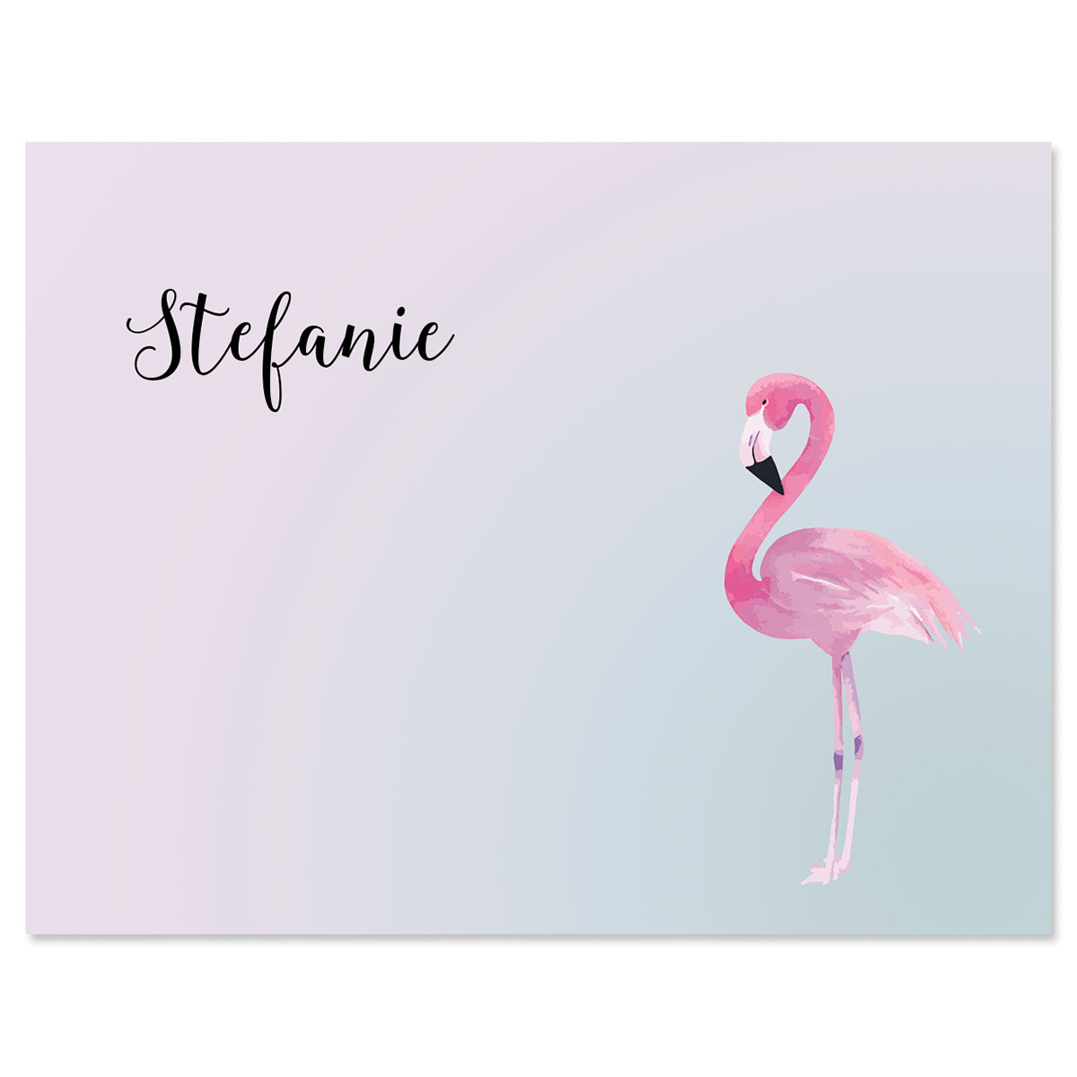 Single Flamingo Note Cards | Fine Stationery