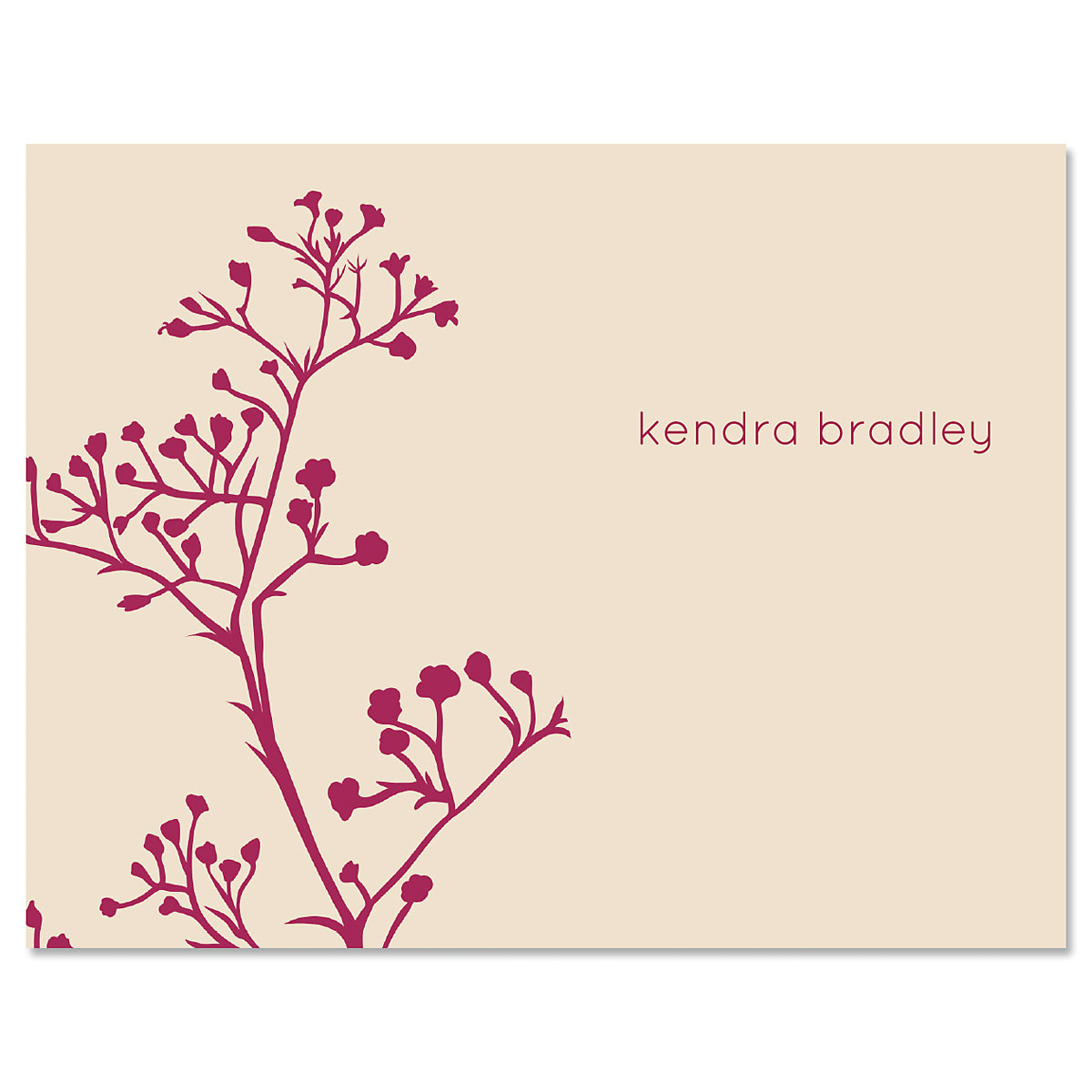 Babys Breath Personalized Note Cards | Fine Stationery