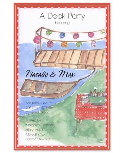 Party Dock Invitation | Fine Stationery