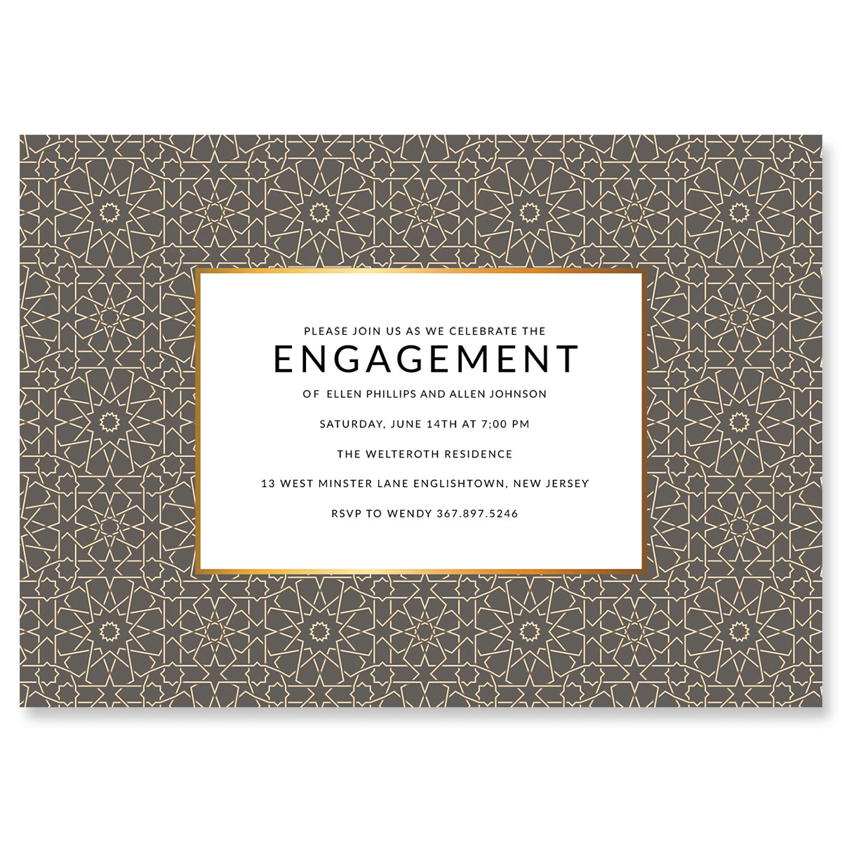 Lavish Geometric Invitation - Heavy Weight Stock | Fine Stationery