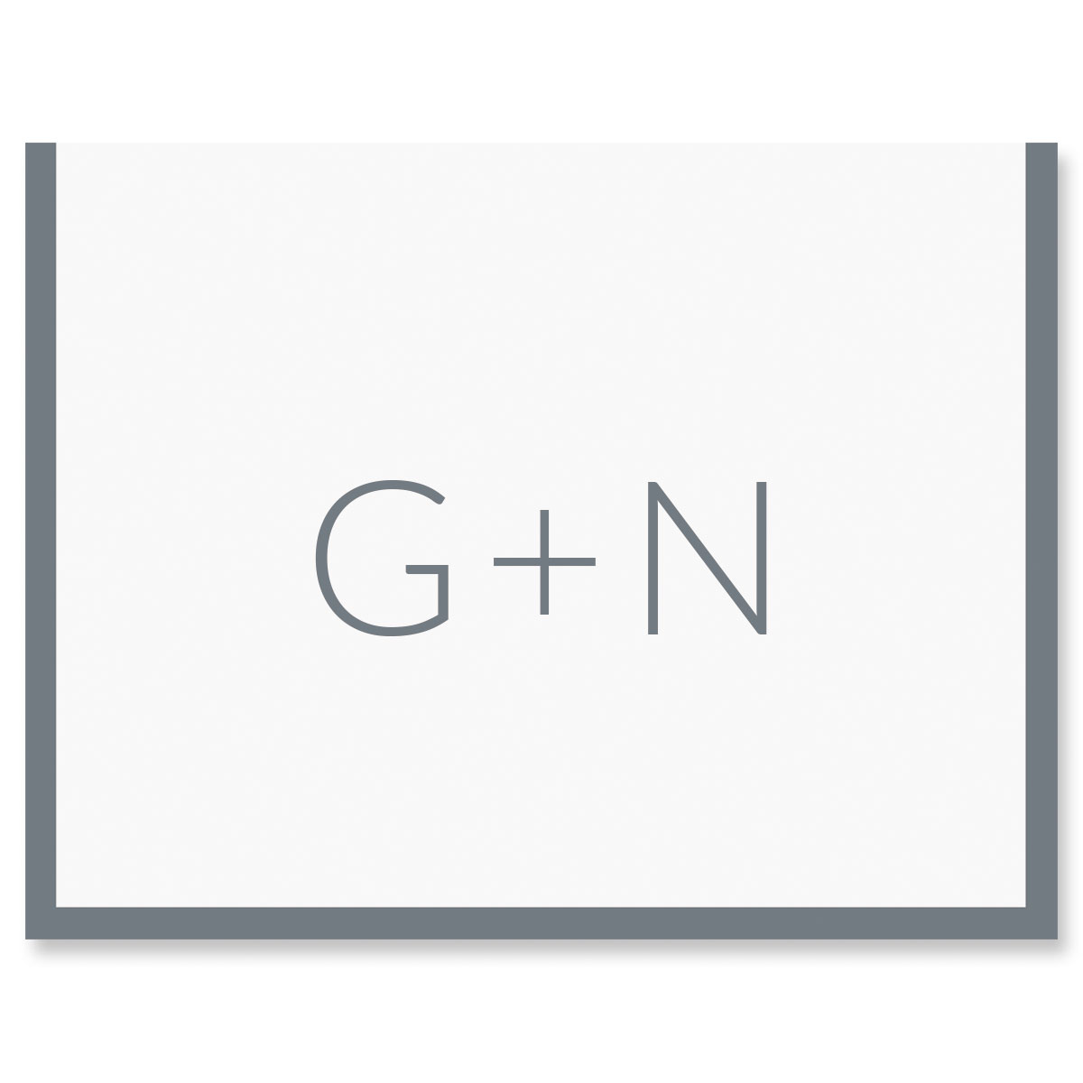 Bold Modern Framed Flat Card | Fine Stationery