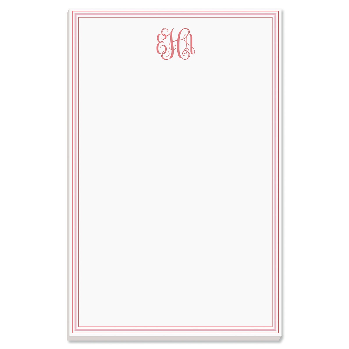 Stripes Personalized Note Cards - Pink | Fine Stationery