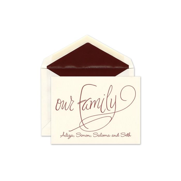 Our Family Note Card | Fine Stationery
