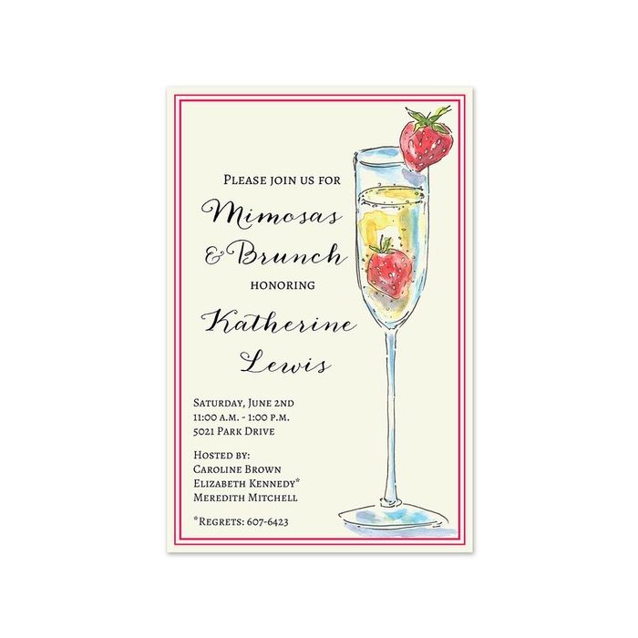 Tall Mimosa Invitation | Fine Stationery