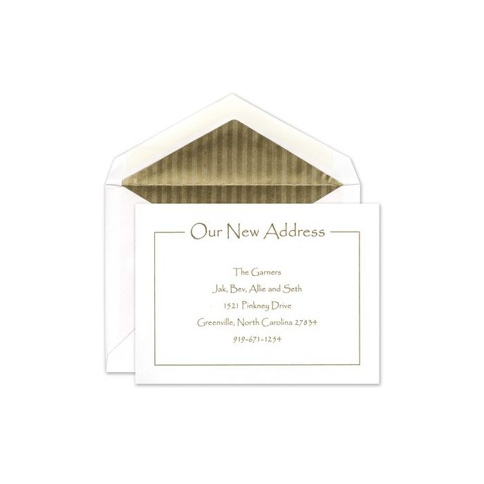 Our Address Flat Card | Fine Stationery