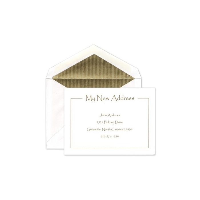 New Address Flat Card | Fine Stationery