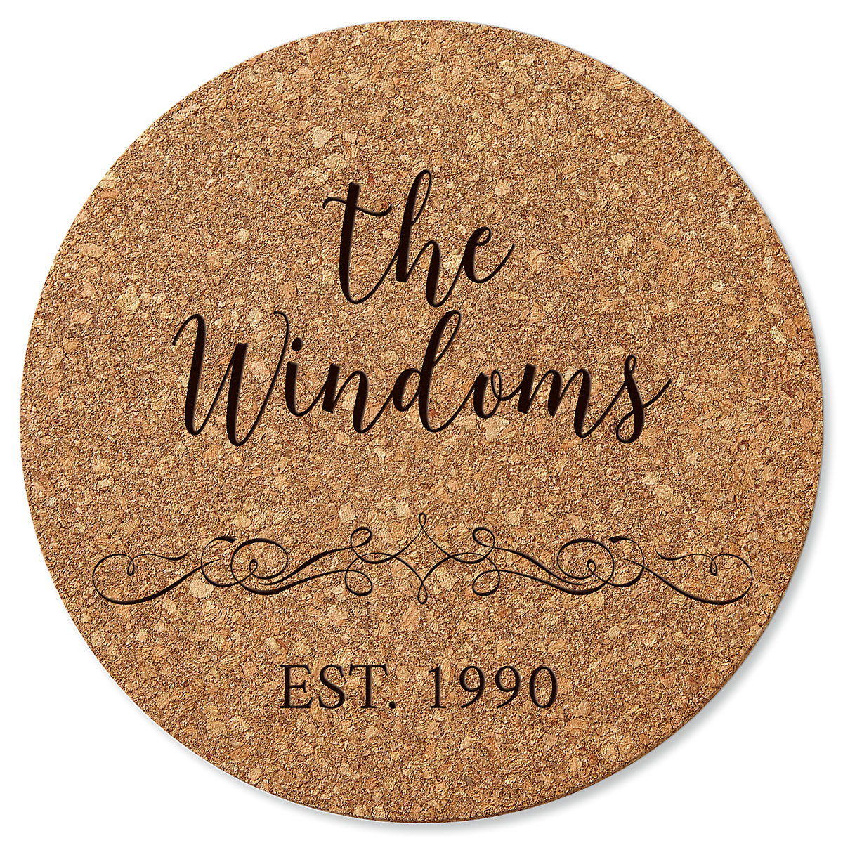 Vine Design Round Cork Trivet | Fine Stationery