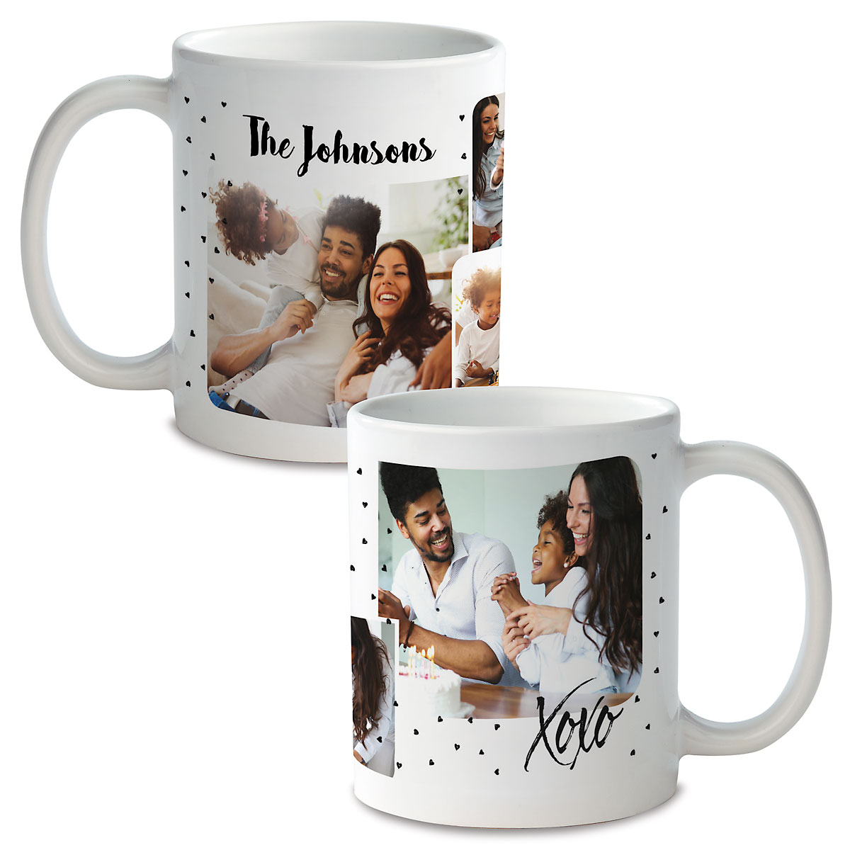 Family Hearts Custom Ceramic Photo Mug | Fine Stationery