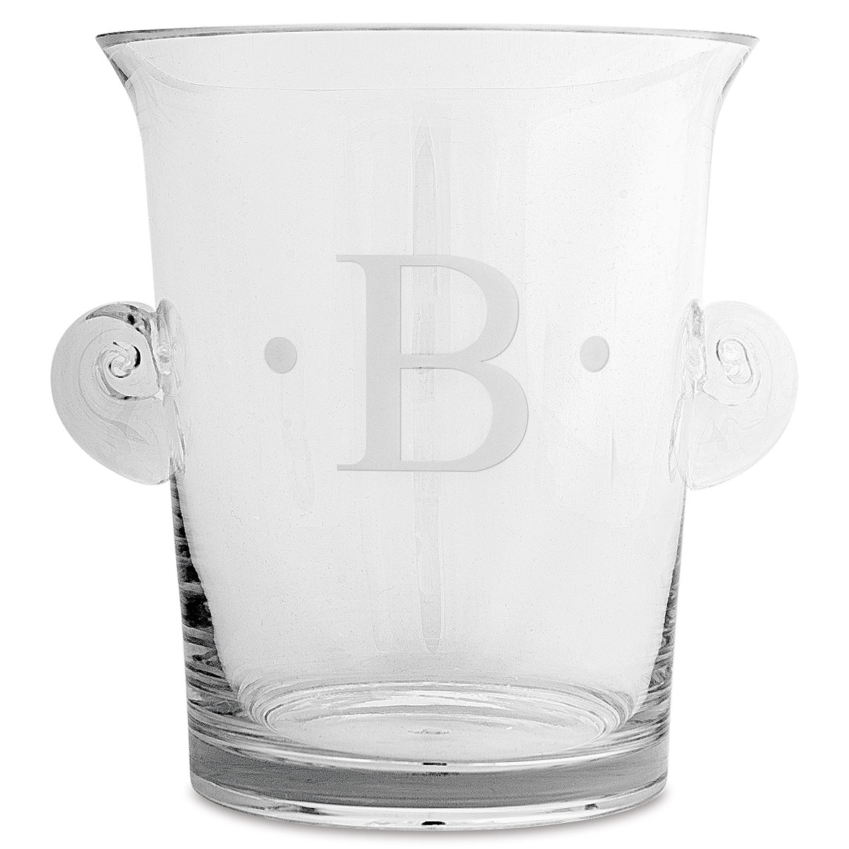 Glass Ice Monogrammed Bucket | Fine Stationery