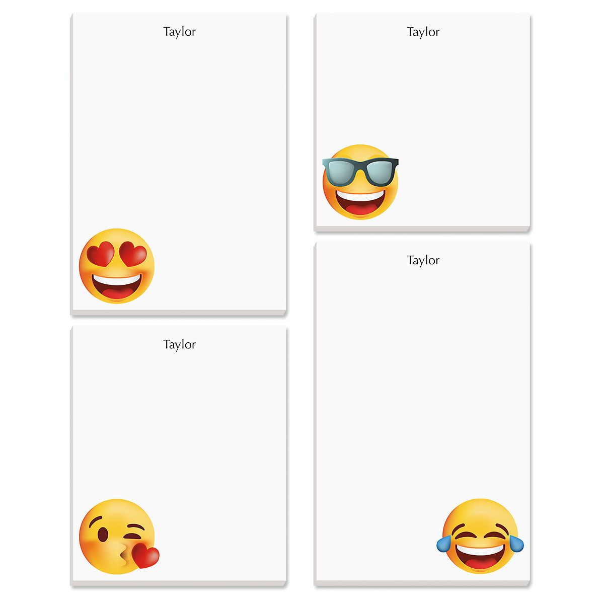 4 Personalized Emoji Note Pads | Fine Stationery