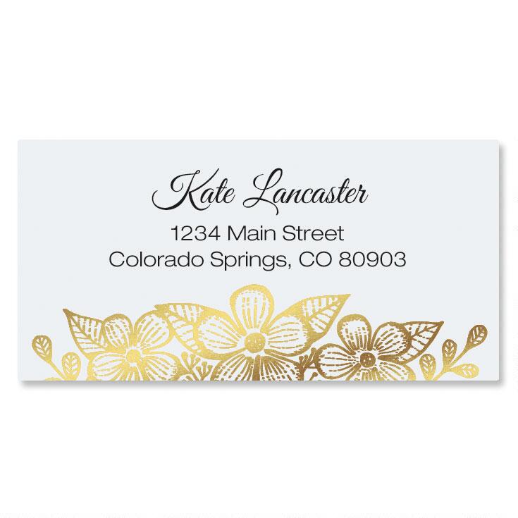 Allure Foil Border Custom Address Labels | Fine Stationery