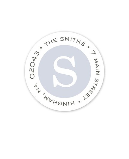 Blue & White Address Label | Fine Stationery