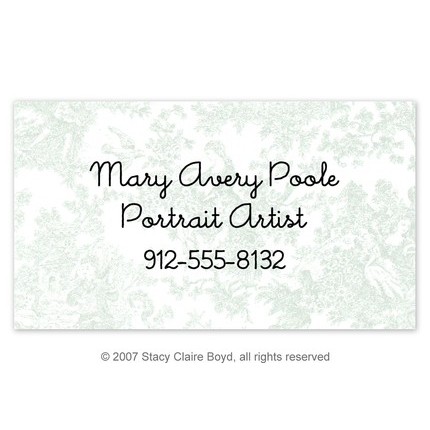 Blue Toile Calling Card | Fine Stationery